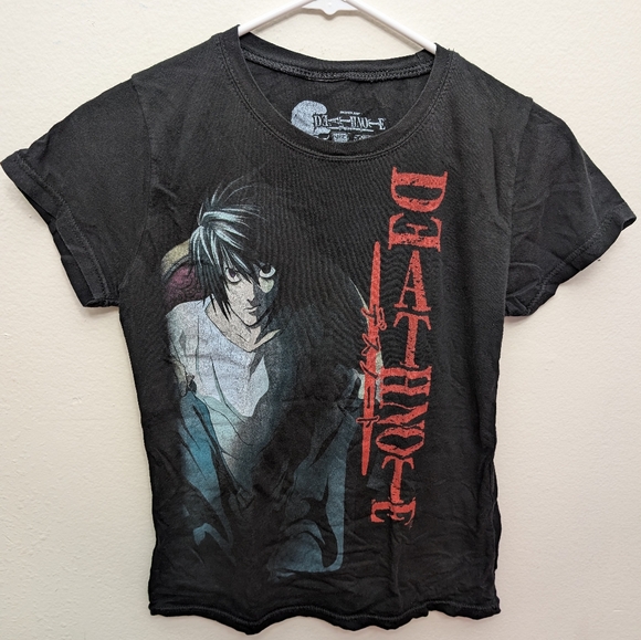 Shonen Jump | Tops | Vintage Death Note Anime Black Graphic Tshirt ...